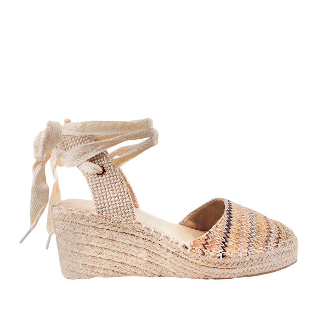 Cuña Elena para mujer color beige - Par2 El Salvador – Zapatos El Salvador